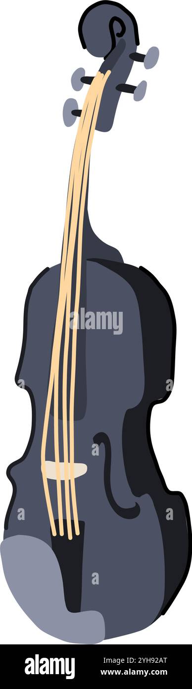 bow violin cartoon vector illustration Stock Vector Image & Art - Alamy
