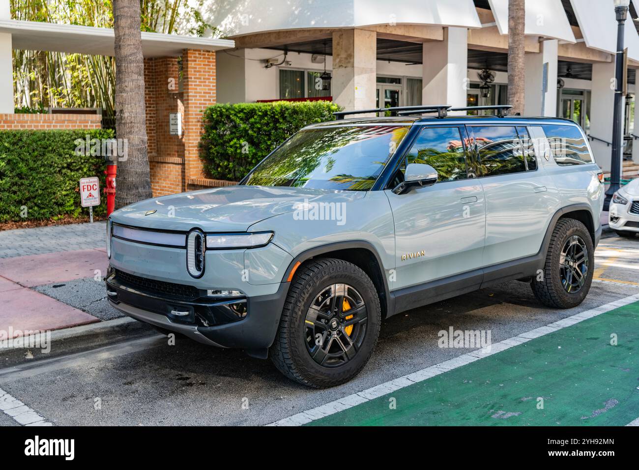 Miami Beach, Florida USA - June 9, 2024: Rivian R1S Adventure Quad ...