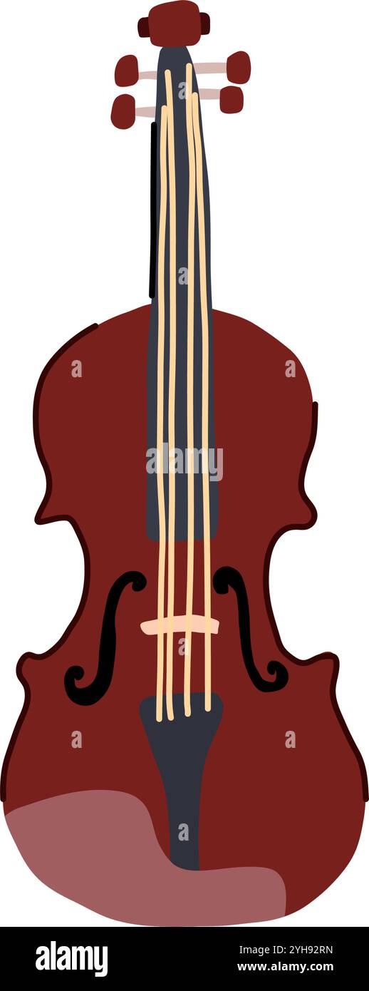 performance violin cartoon vector illustration Stock Vector Image & Art ...