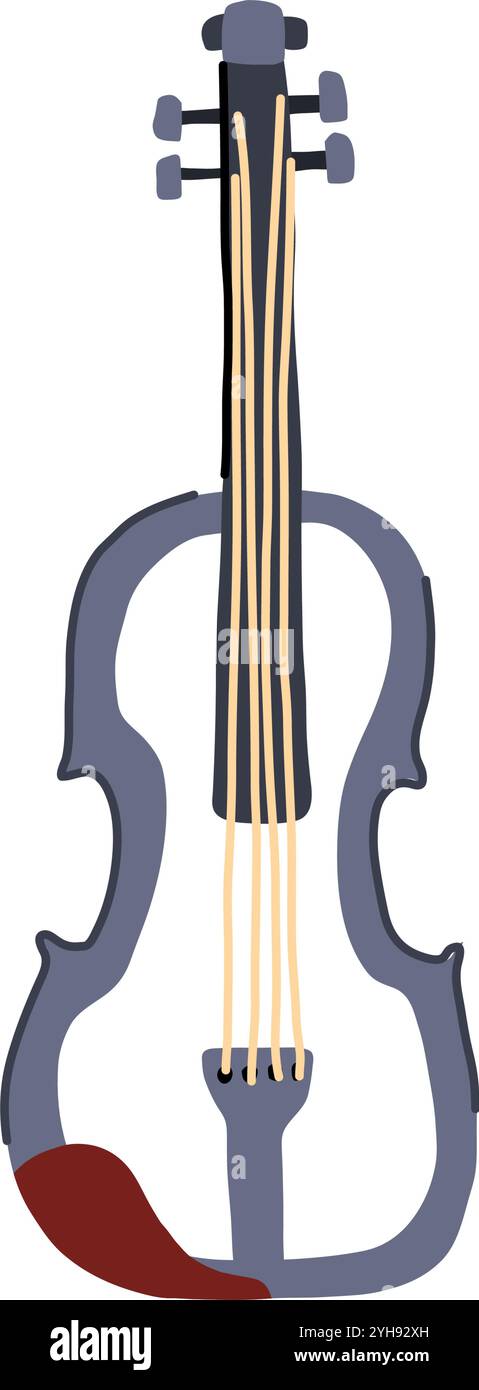 musician violin cartoon vector illustration Stock Vector Image & Art ...