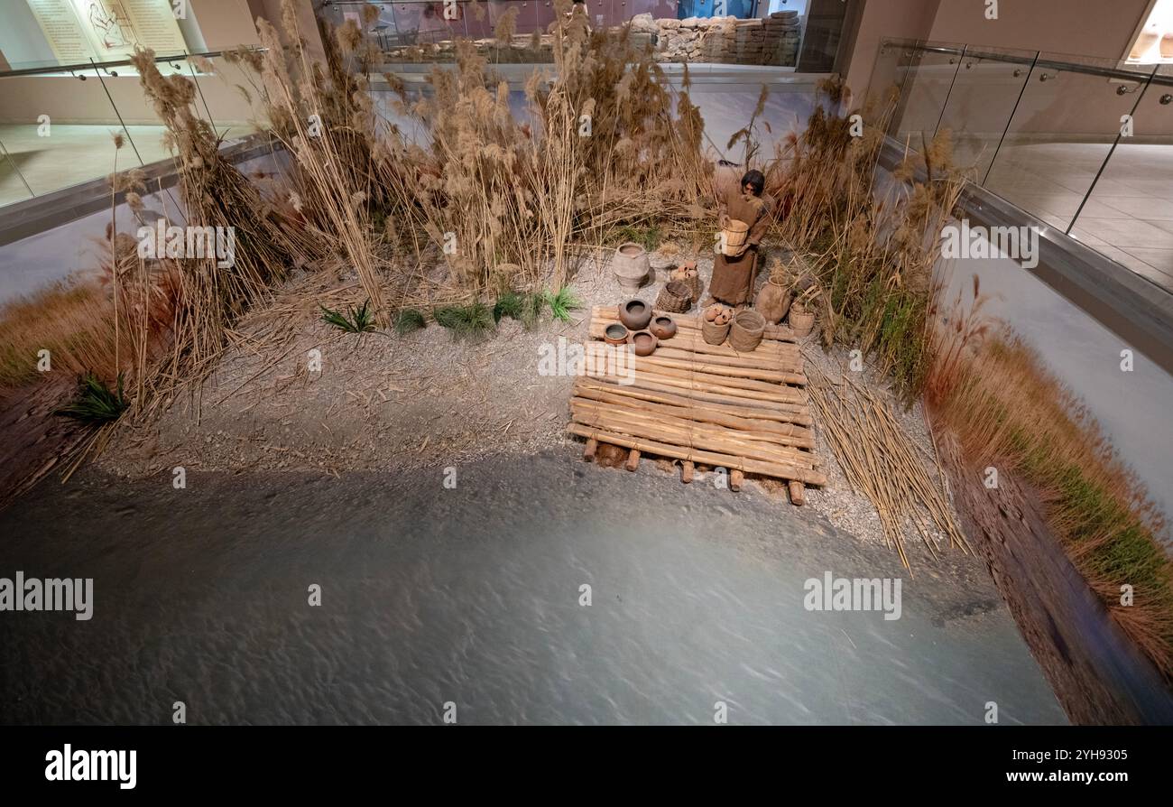 Reconstruction of river side in Neolithic Age in Euprates, Şanlıurfa ...
