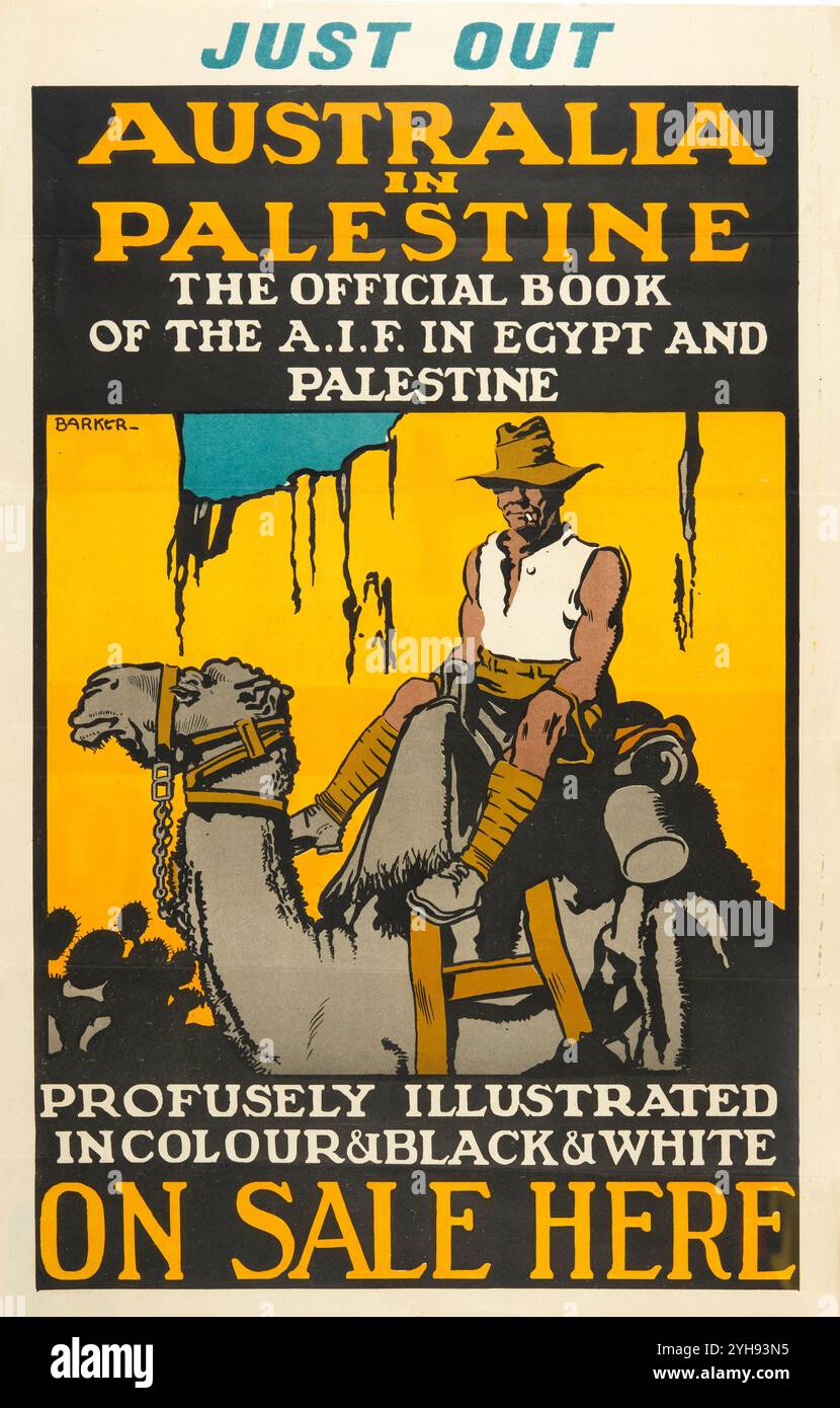 Vintage Poster Illustration advertising the Book, "Australia in ...