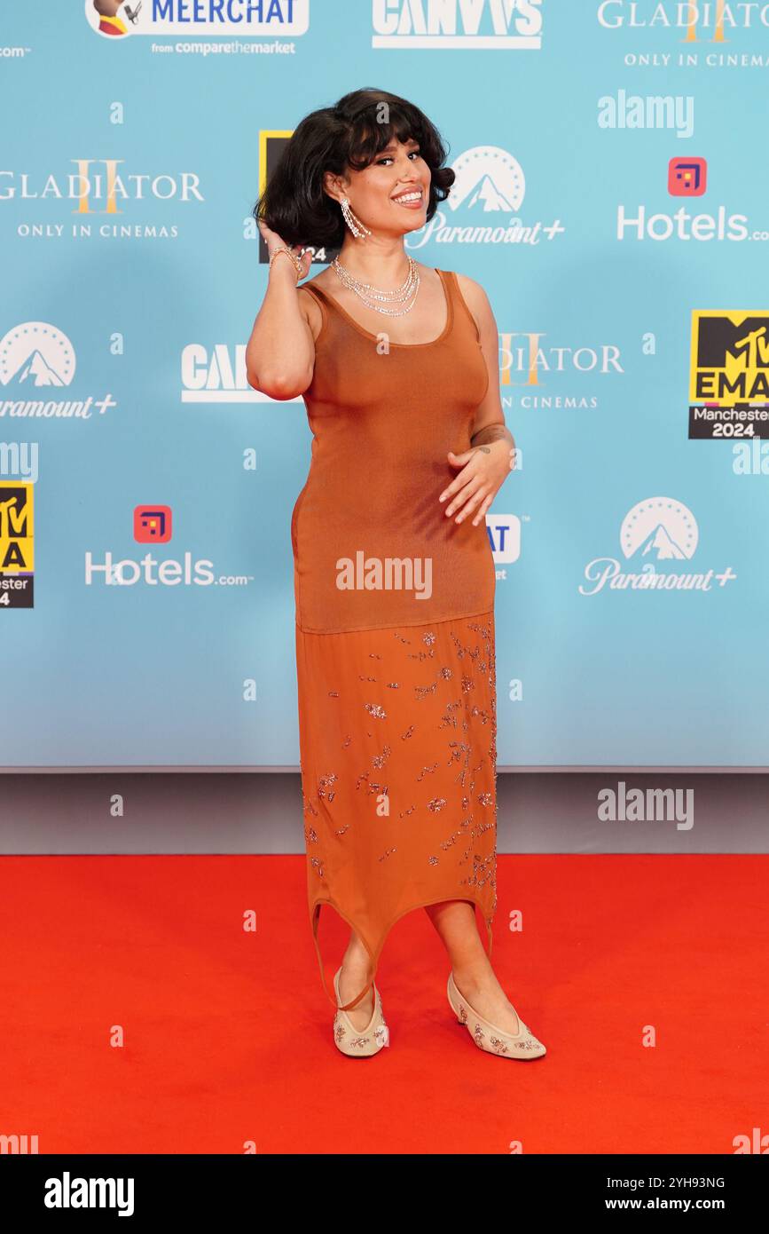 Raye attending the MTV Europe Music Awards 2024 at the Co-Op Live Arena ...