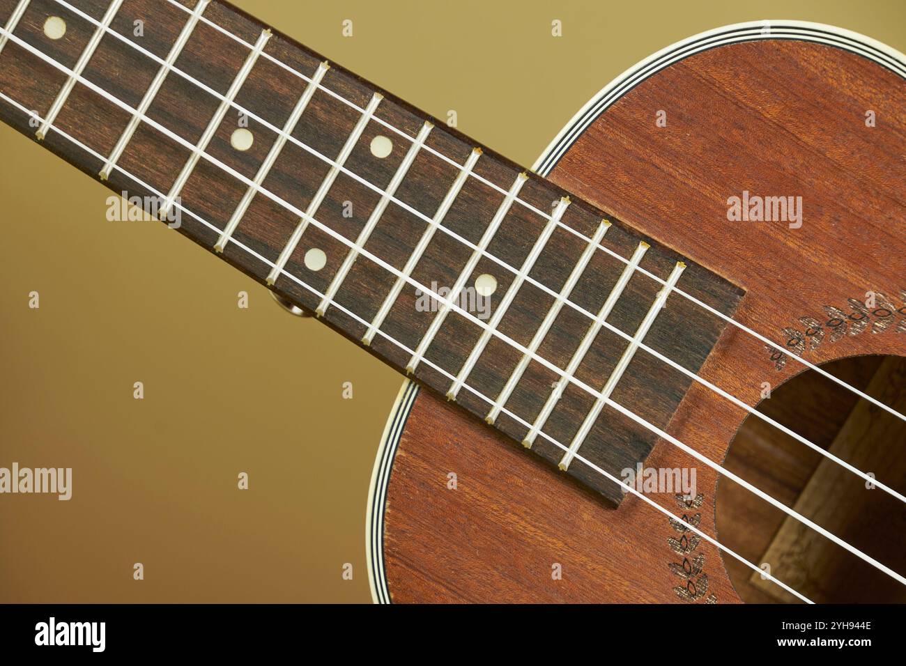 Ukulele. Hawaiian instrument that resembles a guitar but smaller in ...