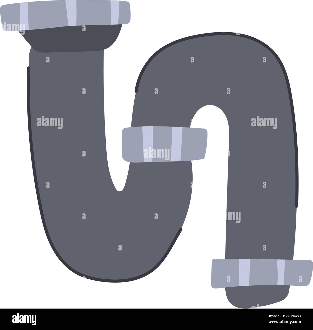 sewer waste drain trap cartoon vector illustration Stock Vector Image ...