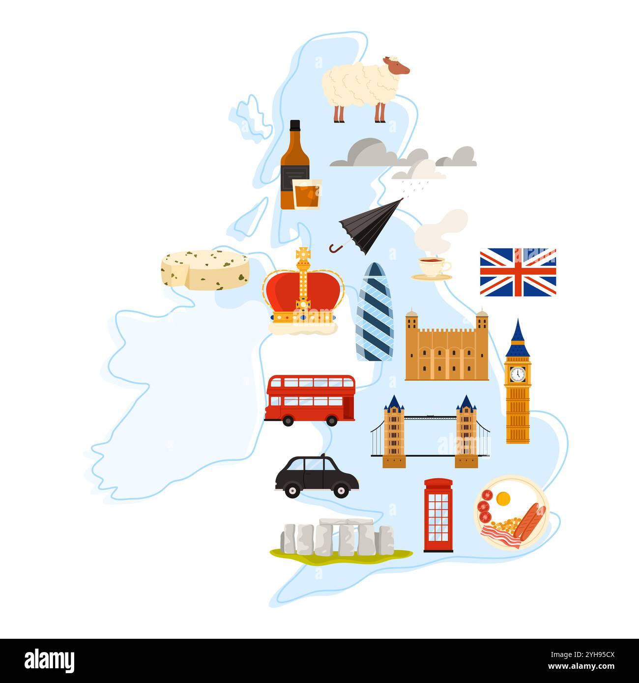 Welcome to Great Britain Kingdom and London infographic banner. Poster ...