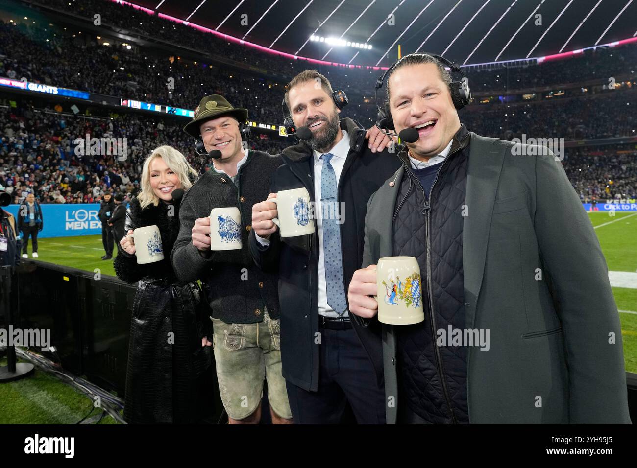 Left to right, Colleen Wolfe, Joe Thomas, Sebastian Vollmer and Markus ...