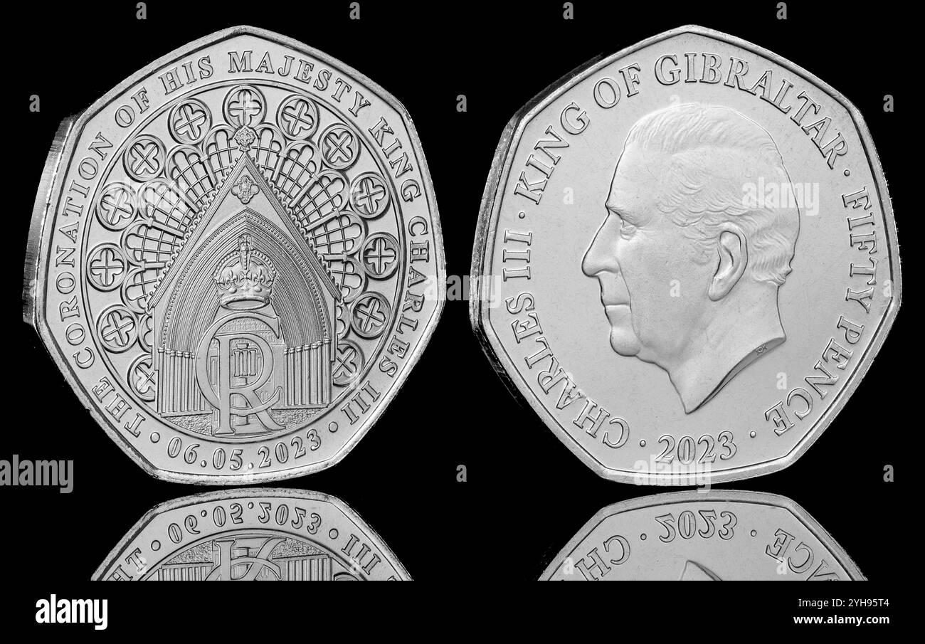 2023 Gibraltar 50p coin to commemorate King Charles III Coronation at ...