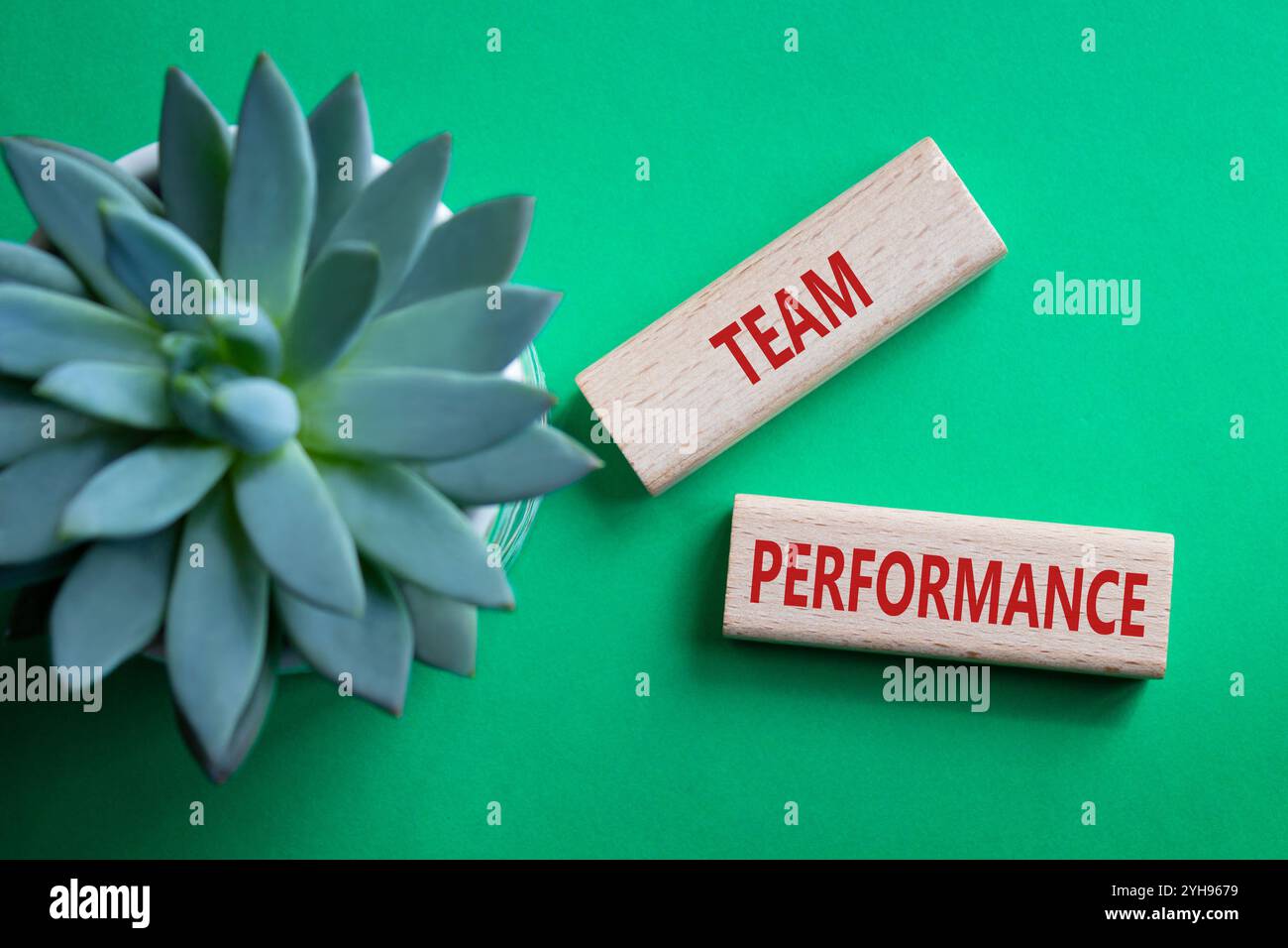 Team Performance symbol. Wooden blocks with words Team Performance ...
