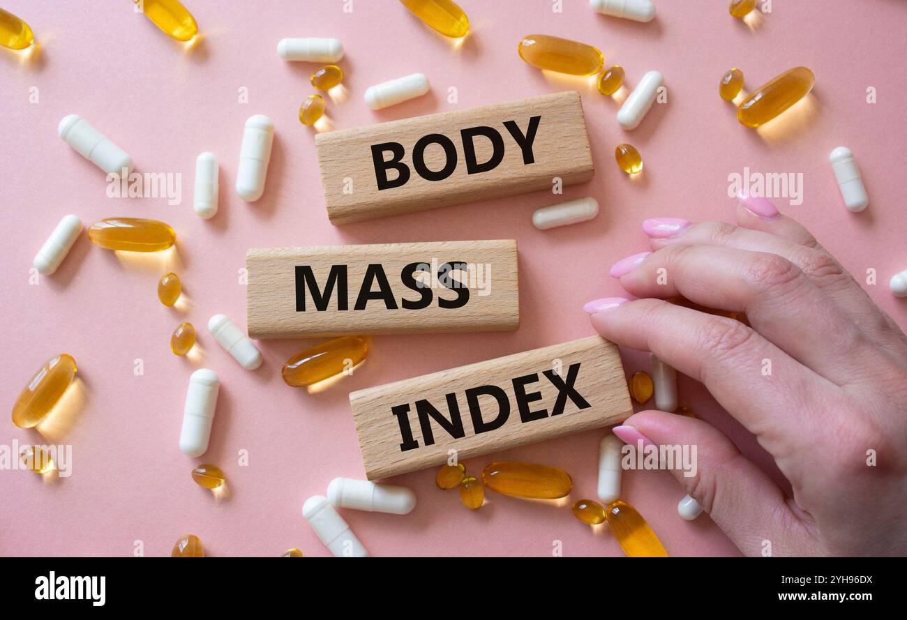 Body Mass Index symbol. Concept word Body Mass Index on wooden blocks ...