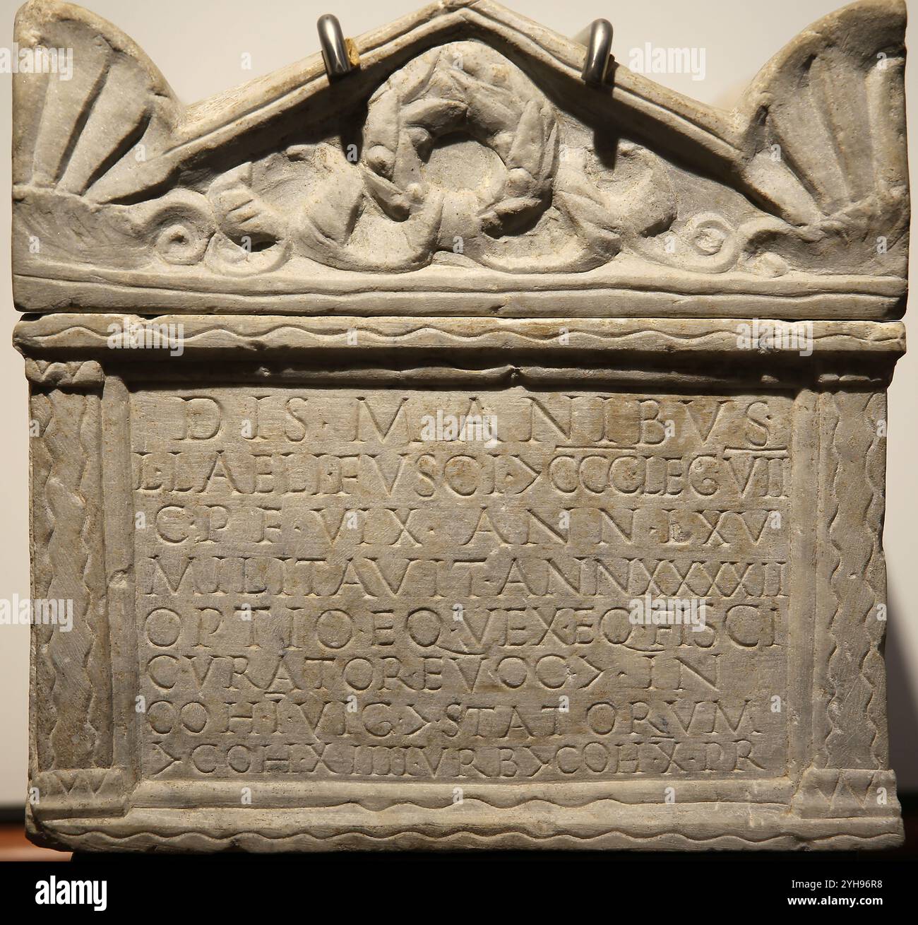 Urn of Lucius Laelius Fuscus a soldier with forty years of service. His ...