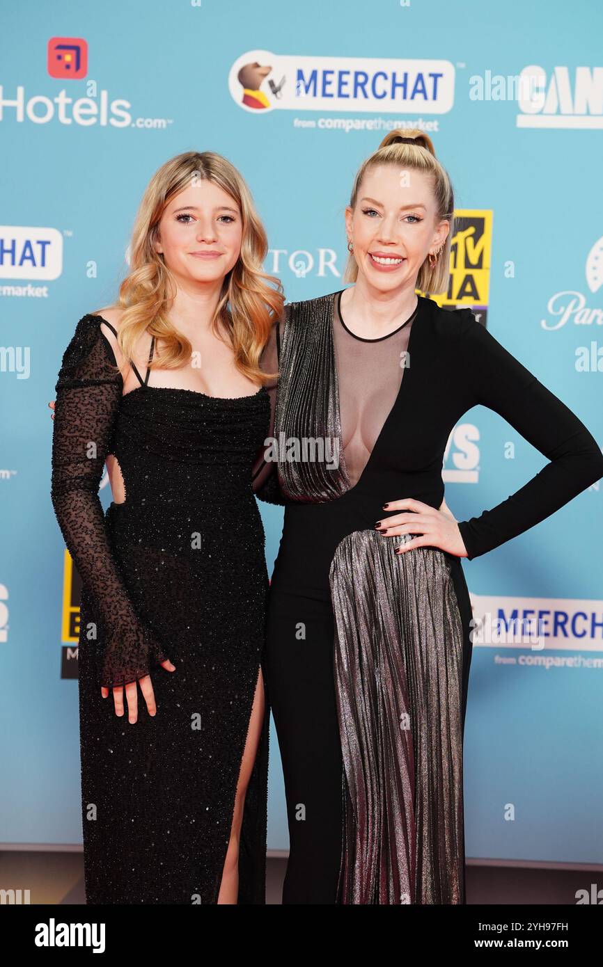 Violet Ryan (left) and Katherine Ryan attending the MTV Europe Music ...