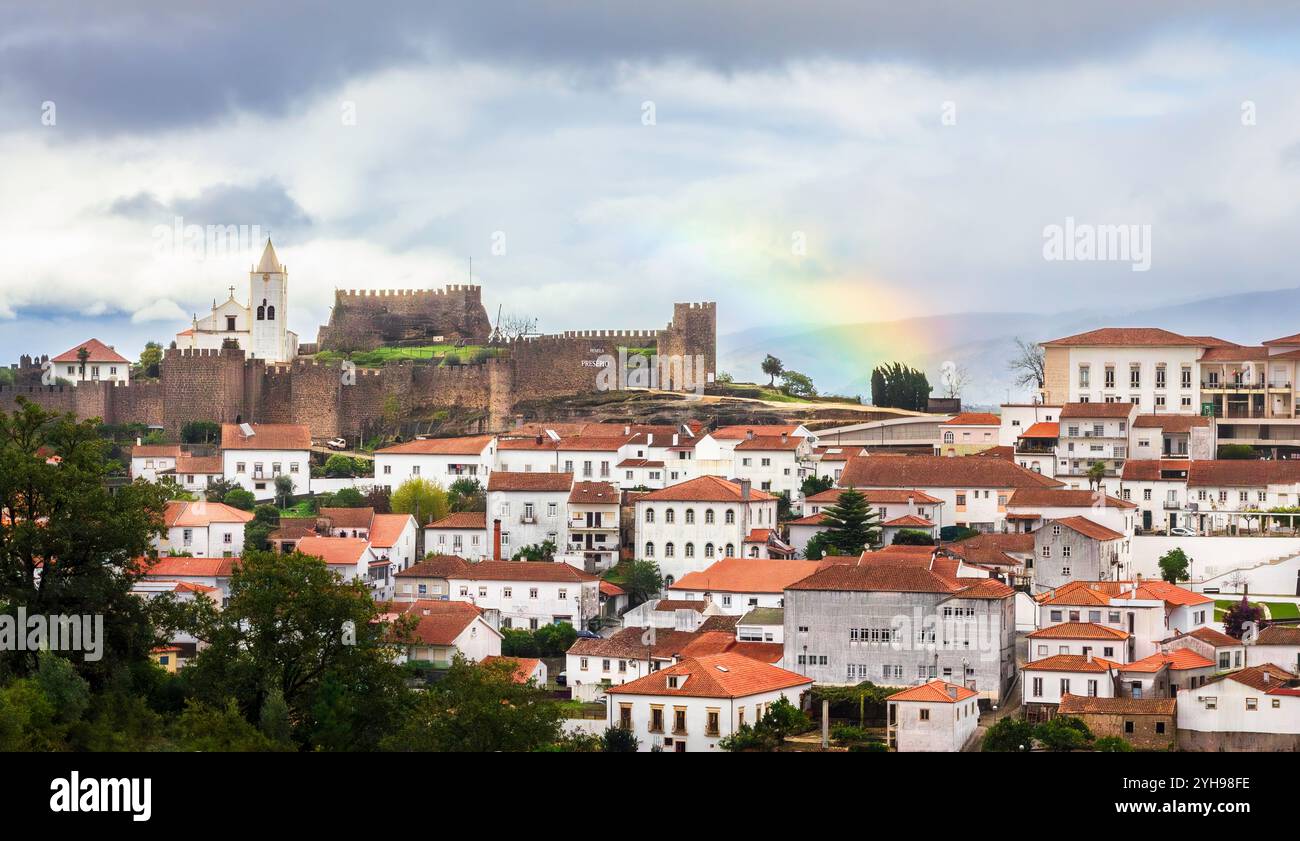 Penela Castle under a rainbow Stock Photo - Alamy