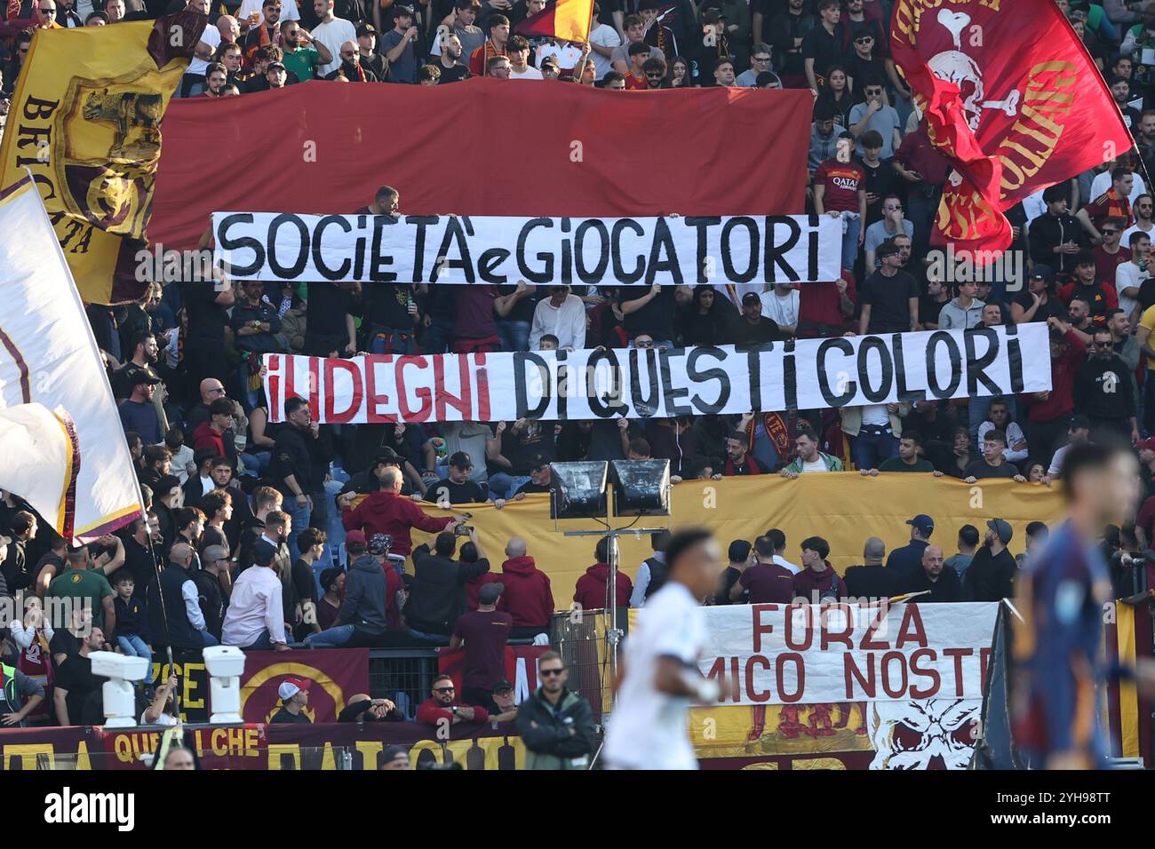 Roma fans during vs hi-res stock photography and images - Alamy