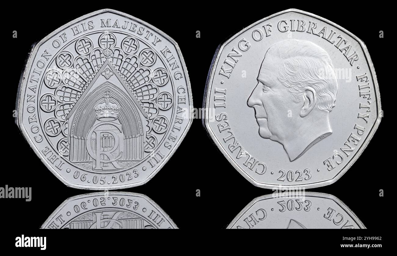 Gibraltar king charles coins hi-res stock photography and images - Alamy