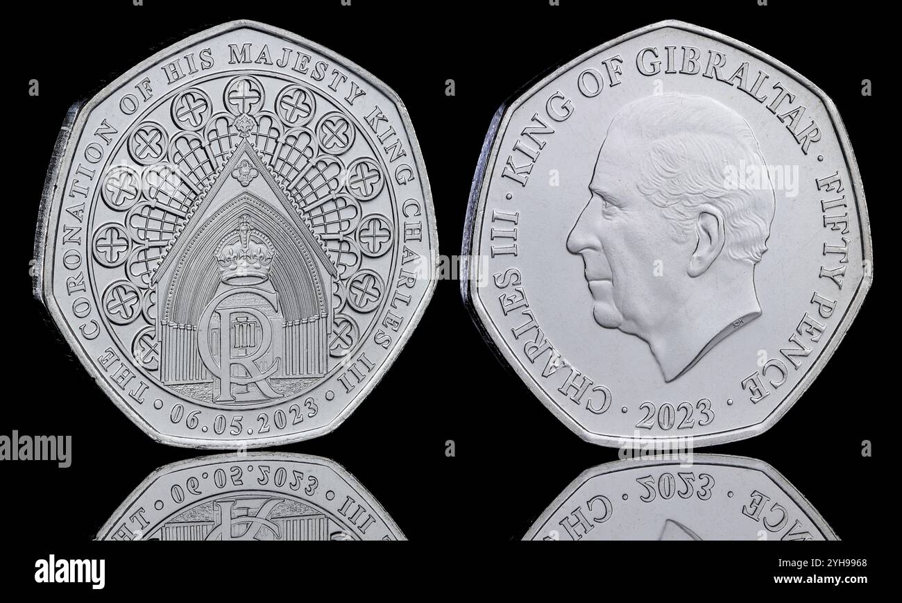 2023 Gibraltar 50p coin to commemorate King Charles III Coronation at ...