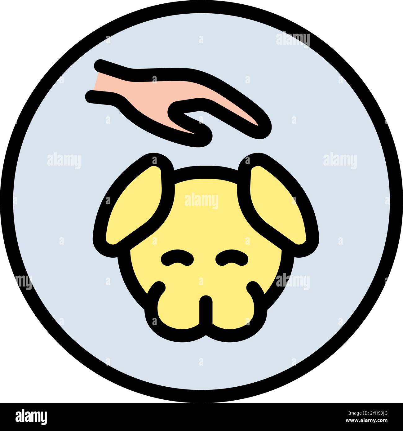 Dog head color icon. Dog care simple sign. Dog face design on white ...