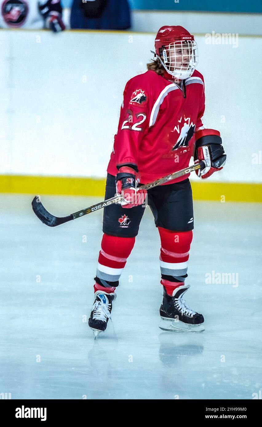 Hayley Wickenheiser (CAN) competing at the 1998 Olympic Winter Games ...