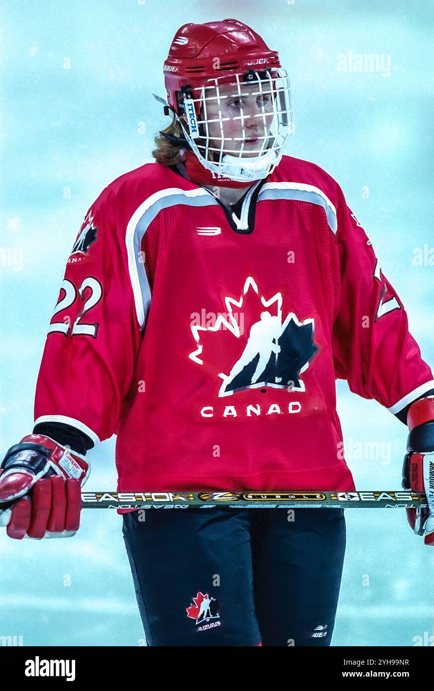 Hayley Wickenheiser (CAN) competing at the 1998 Olympic Winter Games ...