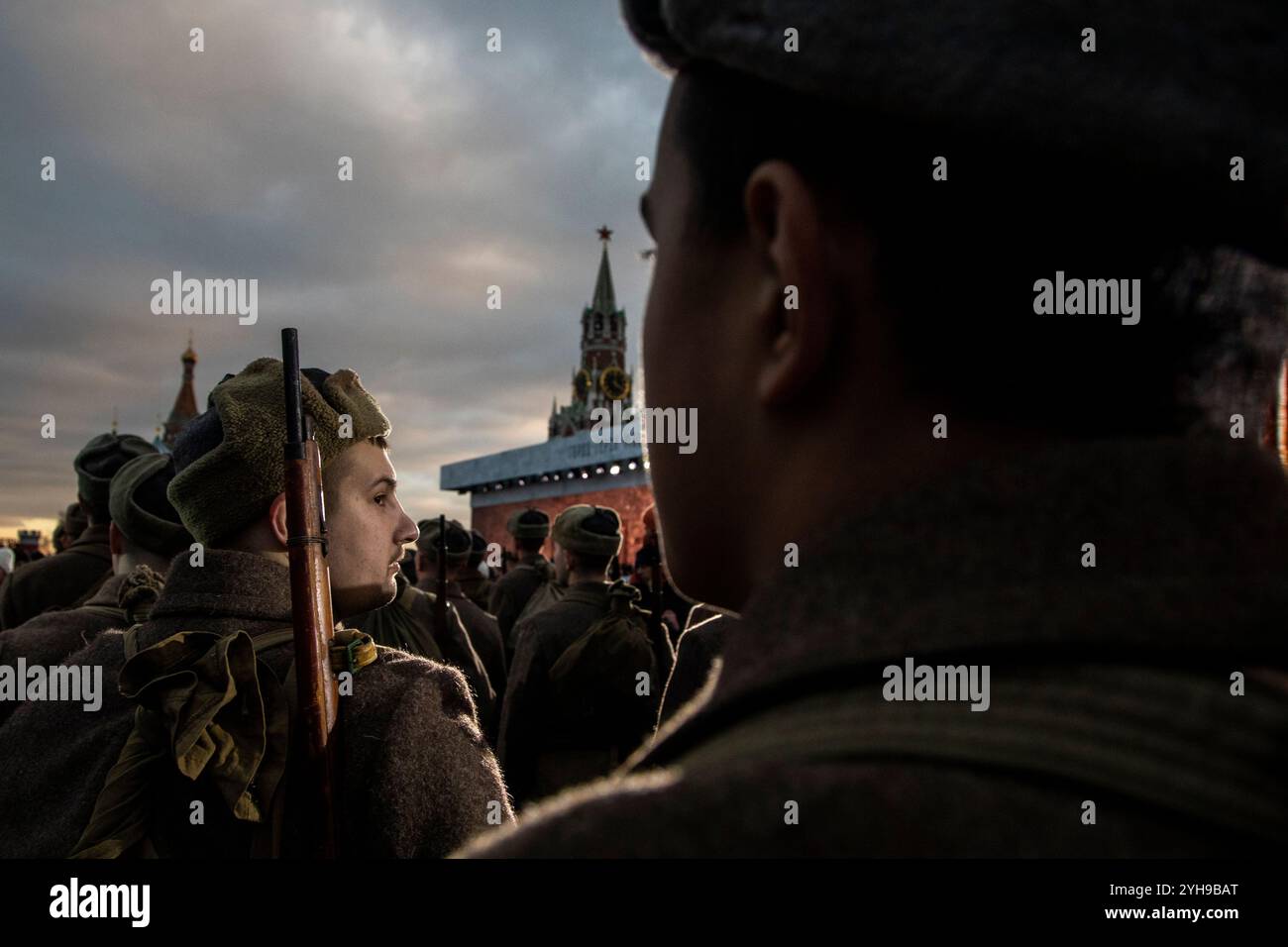 Moscow, Russia. 10th November, 2024. People wearing WWII-era uniform ...