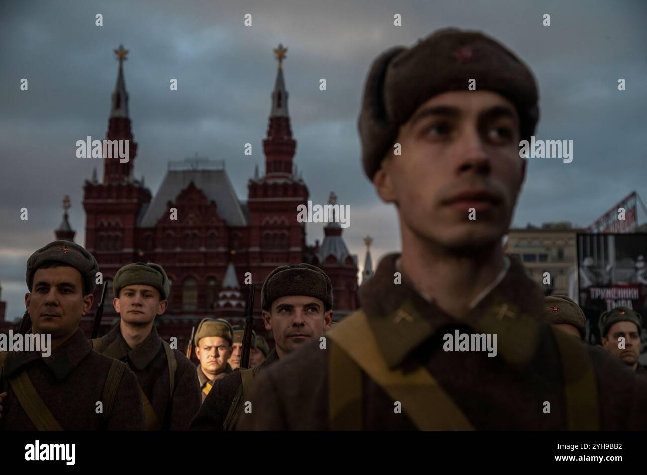 Moscow, Russia. 10th November, 2024. People wearing WWII-era uniform ...