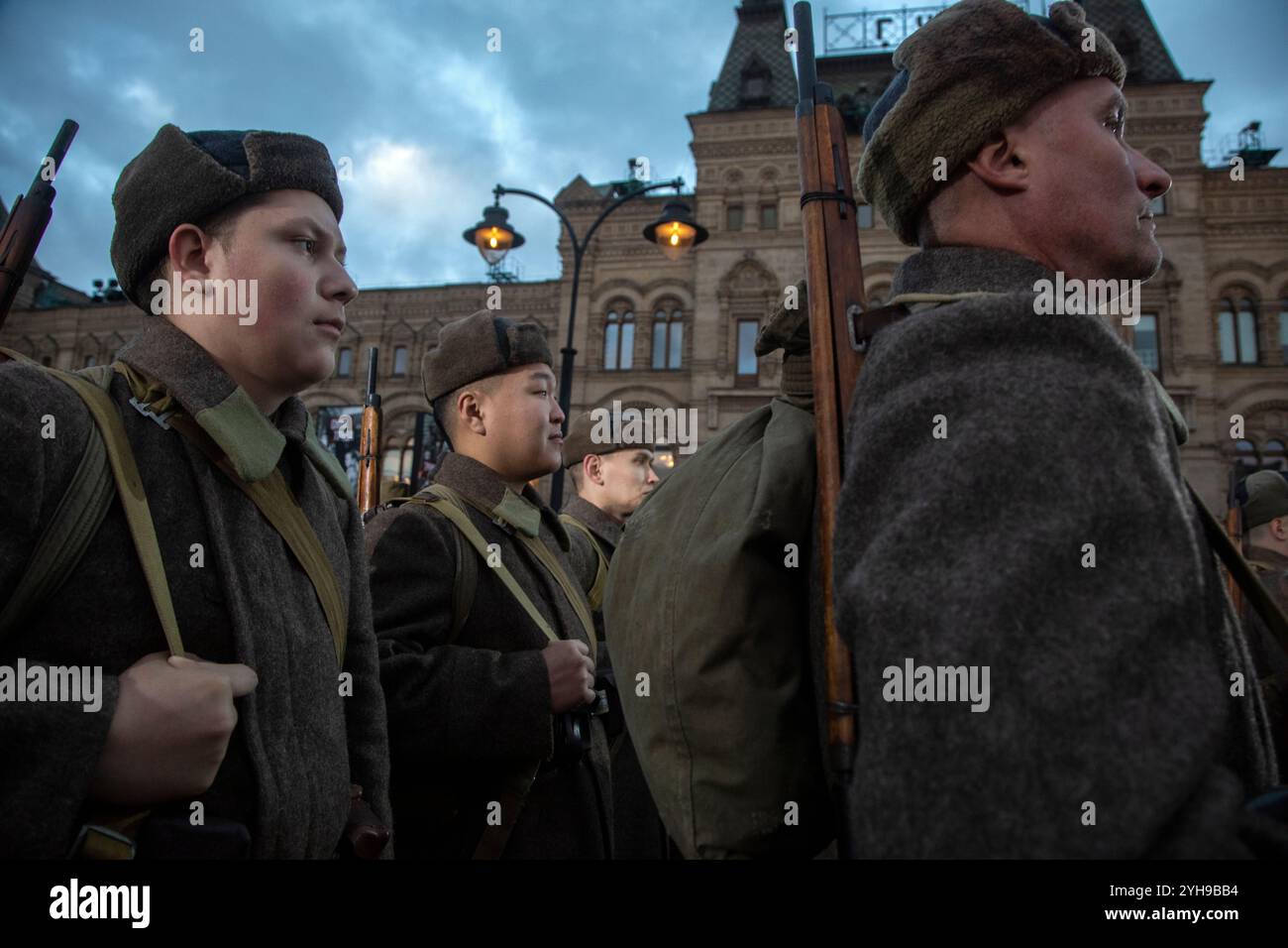 Moscow, Russia. 10th November, 2024. People wearing WWII-era uniform ...