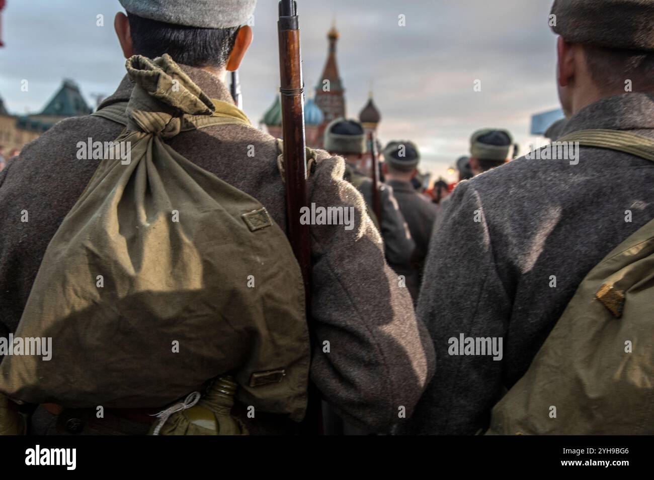 Moscow, Russia. 10th November, 2024. People wearing WWII-era uniform ...