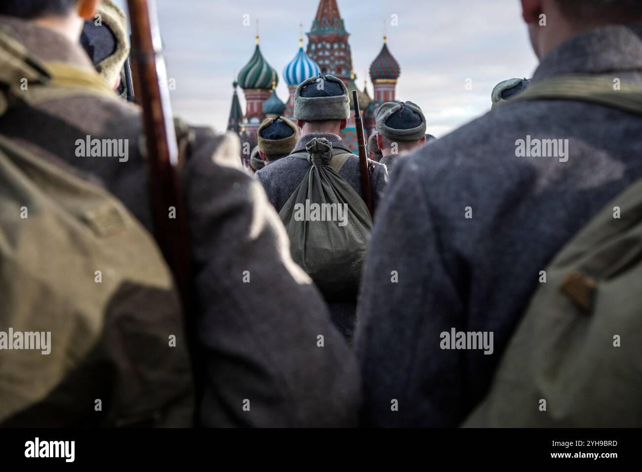 Moscow, Russia. 10th November, 2024. People wearing WWII-era uniform ...