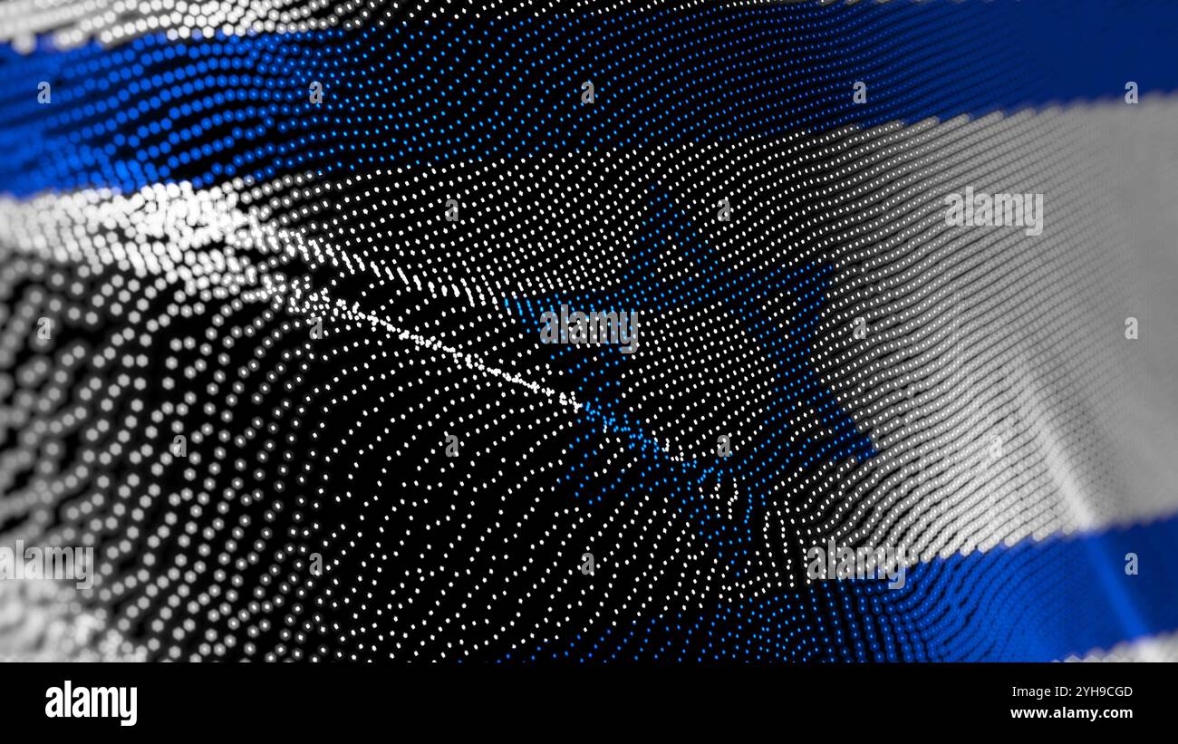Israel digital technology flag cyber background. Israeli banner ...