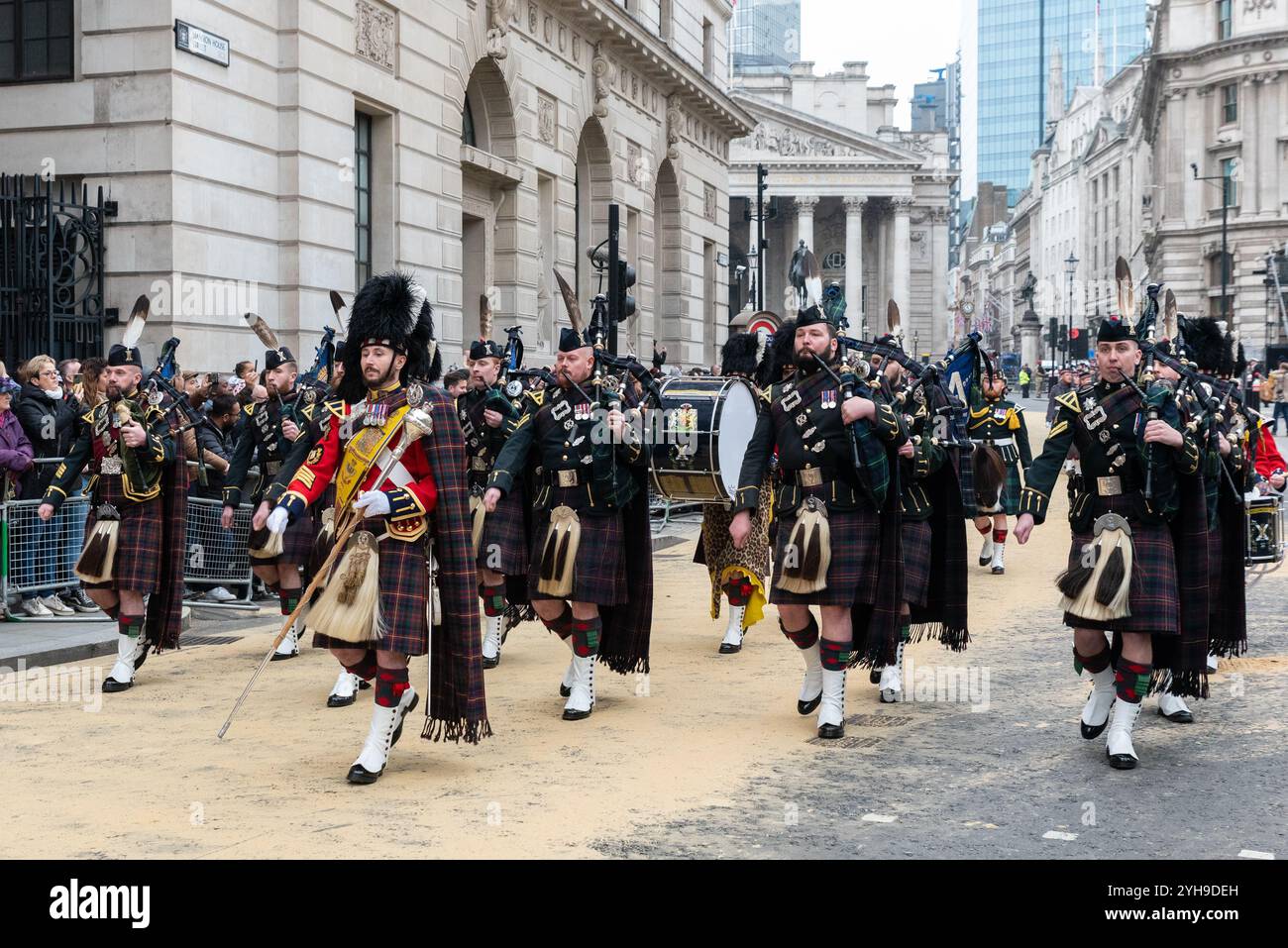 Band of the Royal Regiment of Scotland at the Lord Mayor's Show parade ...