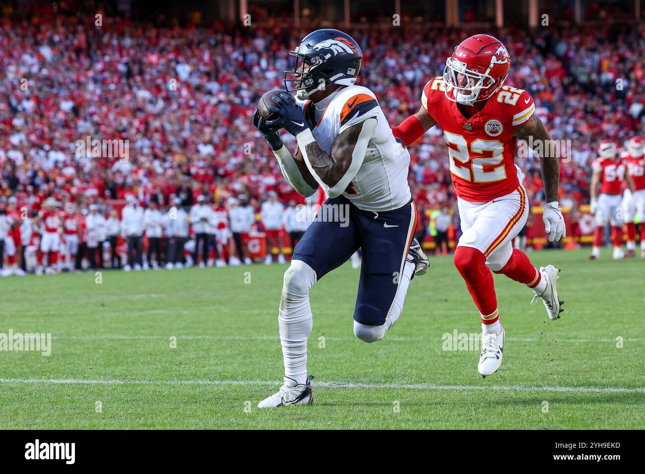 Kansas City, MO, USA. 10th Nov, 2024. Denver Broncos wide receiver ...