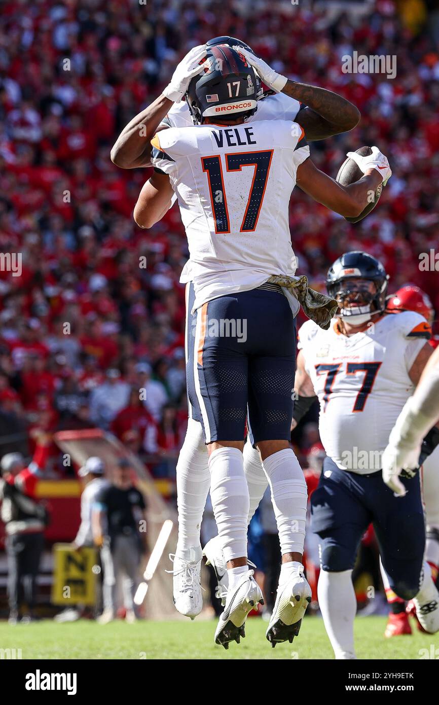 Kansas City, MO, USA. 10th Nov, 2024. Denver Broncos wide receiver ...