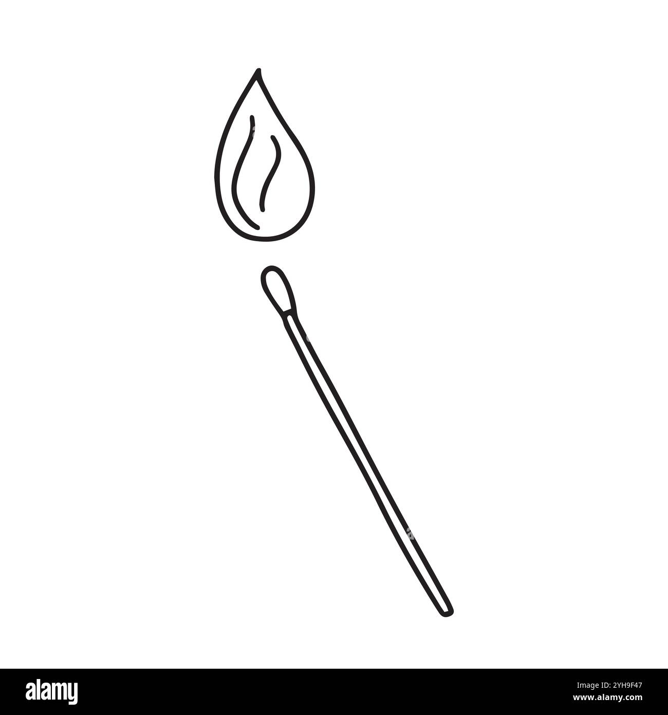 Matchstick fire Black and White Stock Photos & Images - Alamy