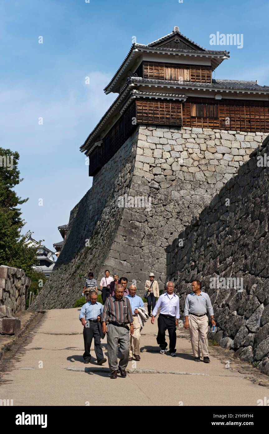 Matsuyama Castle on Mount Katsuyama in the city of Matsuyama, Ehime Prefecture, Shikoku, Japan ...