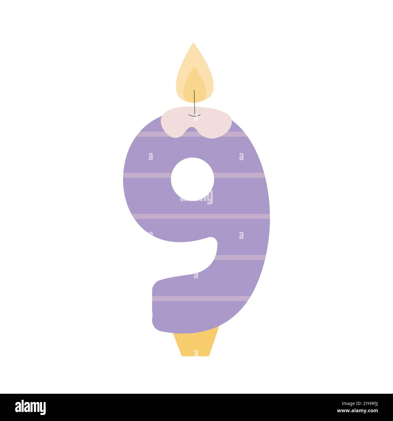 Number 9 candle Stock Vector Images - Alamy