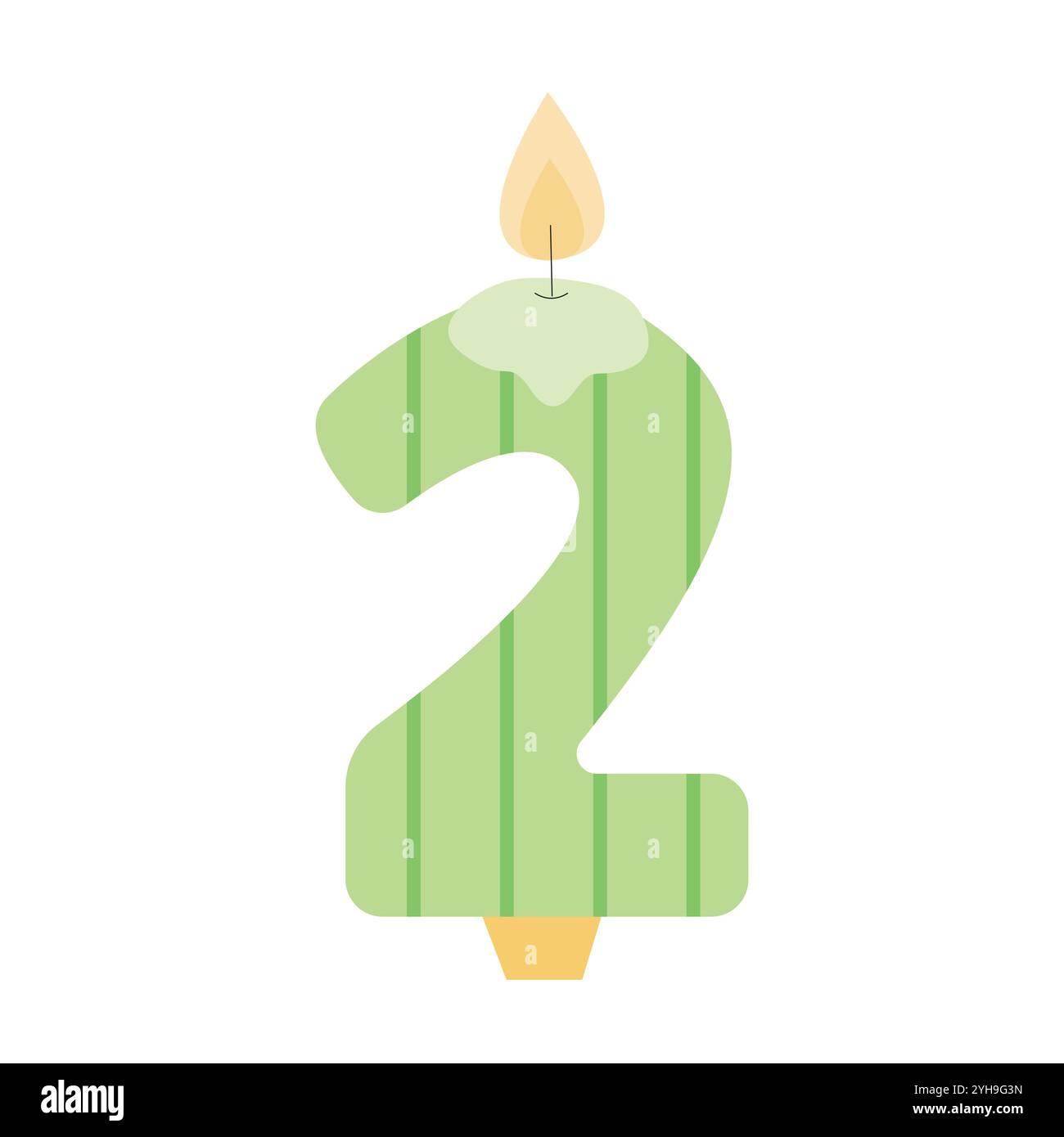 Number 2 birthday candle clipart hi-res stock photography and images ...