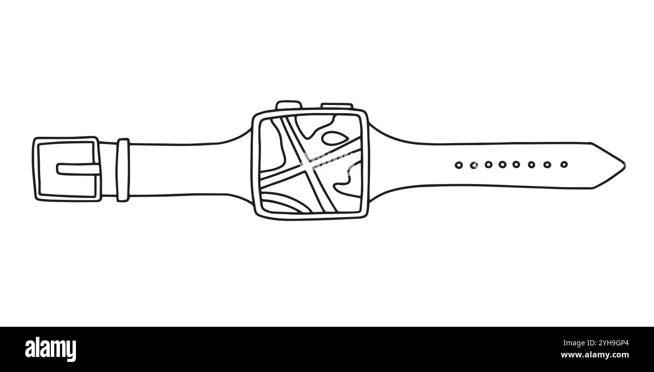 Smart watch with map navigation Stock Vector Image & Art - Alamy