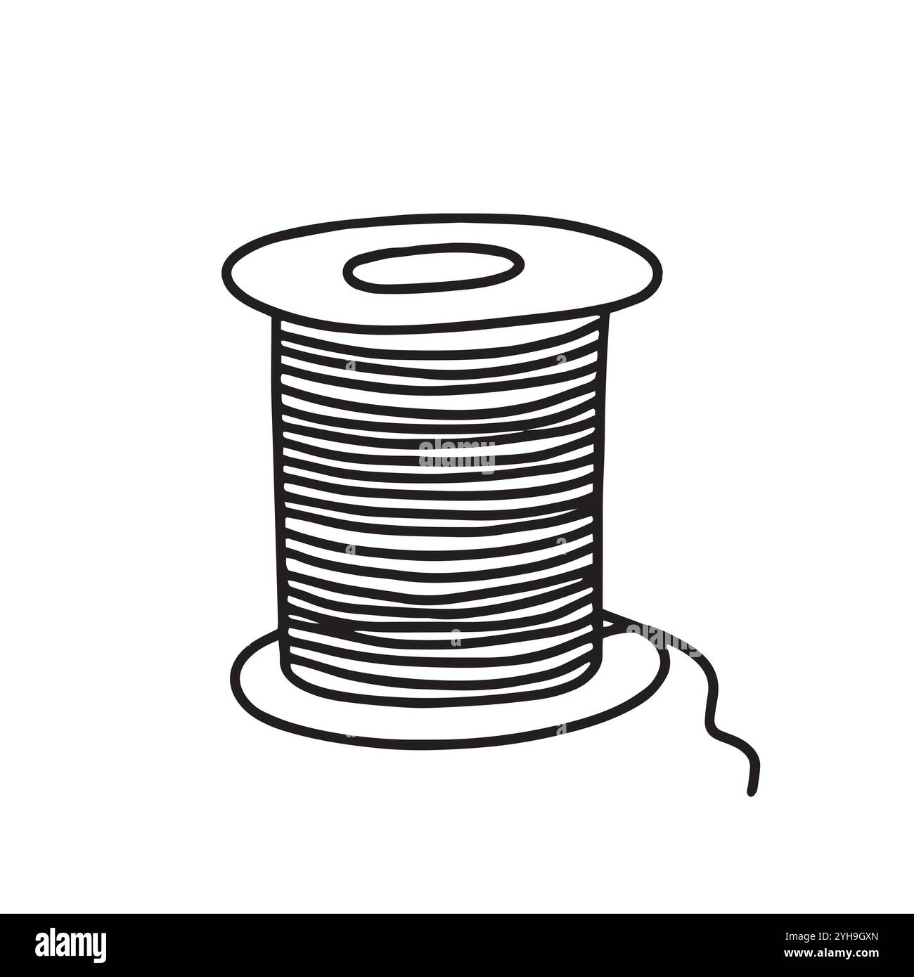 Roll of twine cord hand drawn Stock Vector Image & Art - Alamy