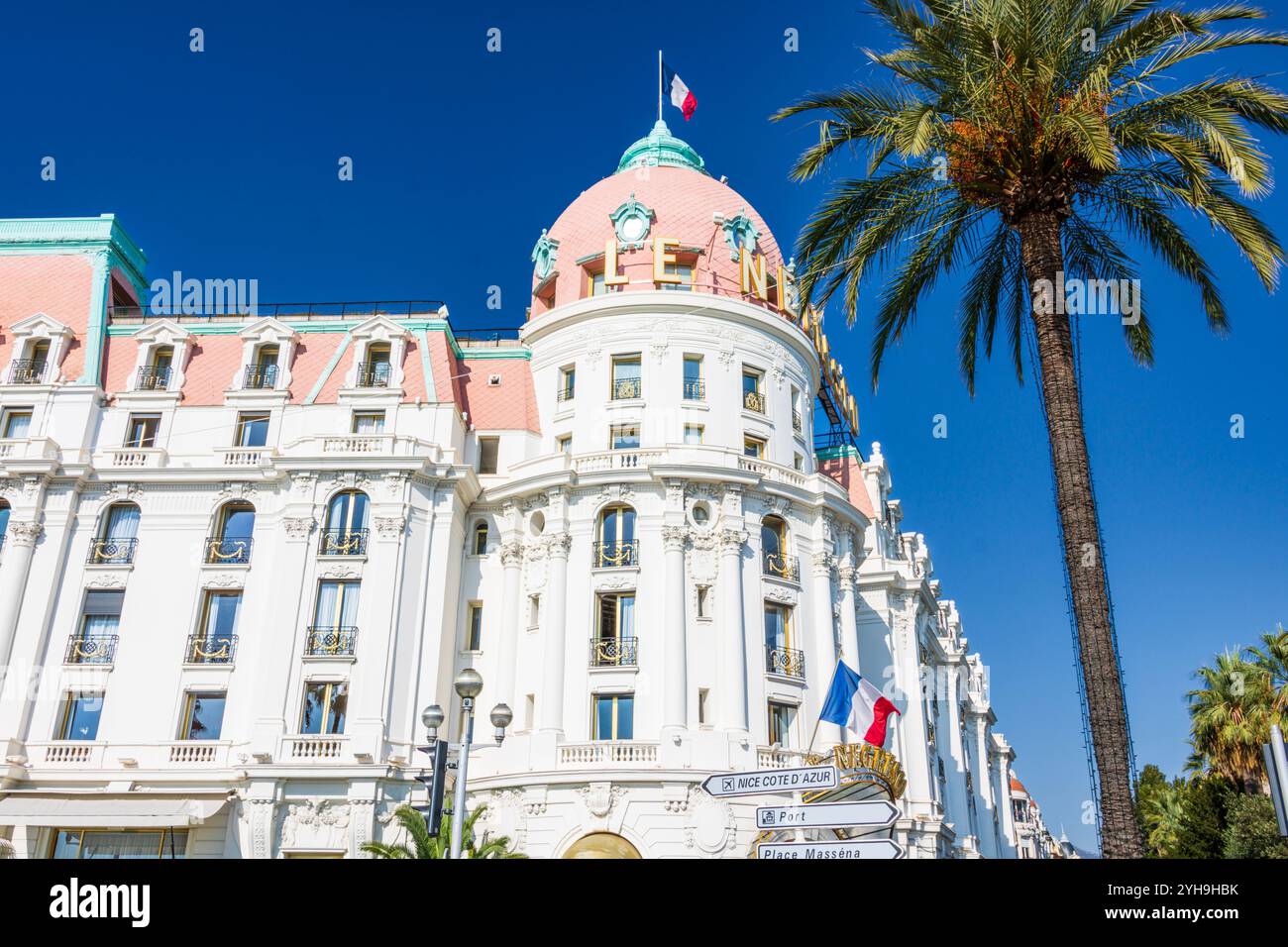 Iconic landmarks of Nice, France, Cote d'Azur, French Riviera Stock ...
