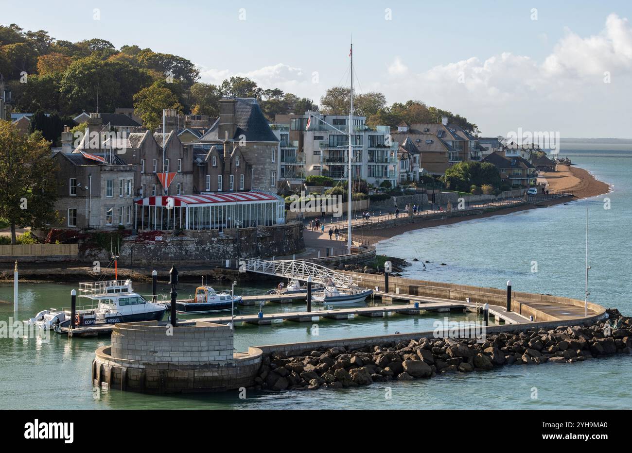 The Royal Yacht Squadron in Cowes on the Isle of Wight, UK Stock Photo ...