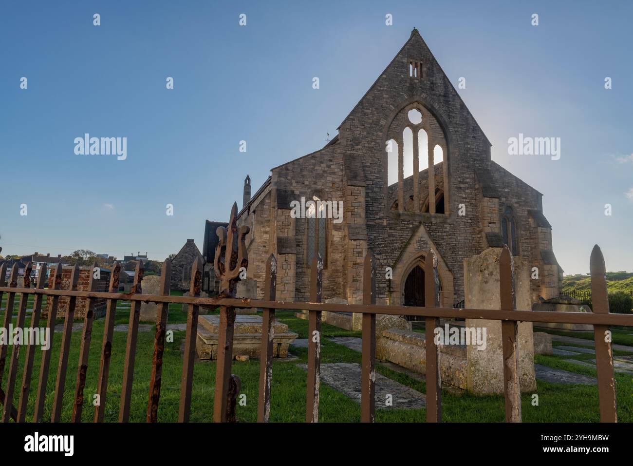 the Garrison church ruins in Old Portsmouth, Southsea, UK, consecrated ...