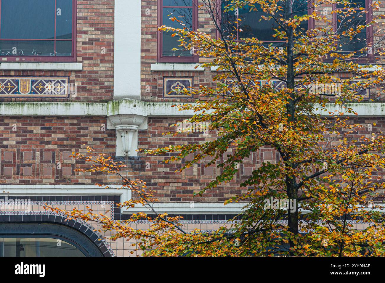 Abstract brickwork of the Commodore Building on Granville Street in ...
