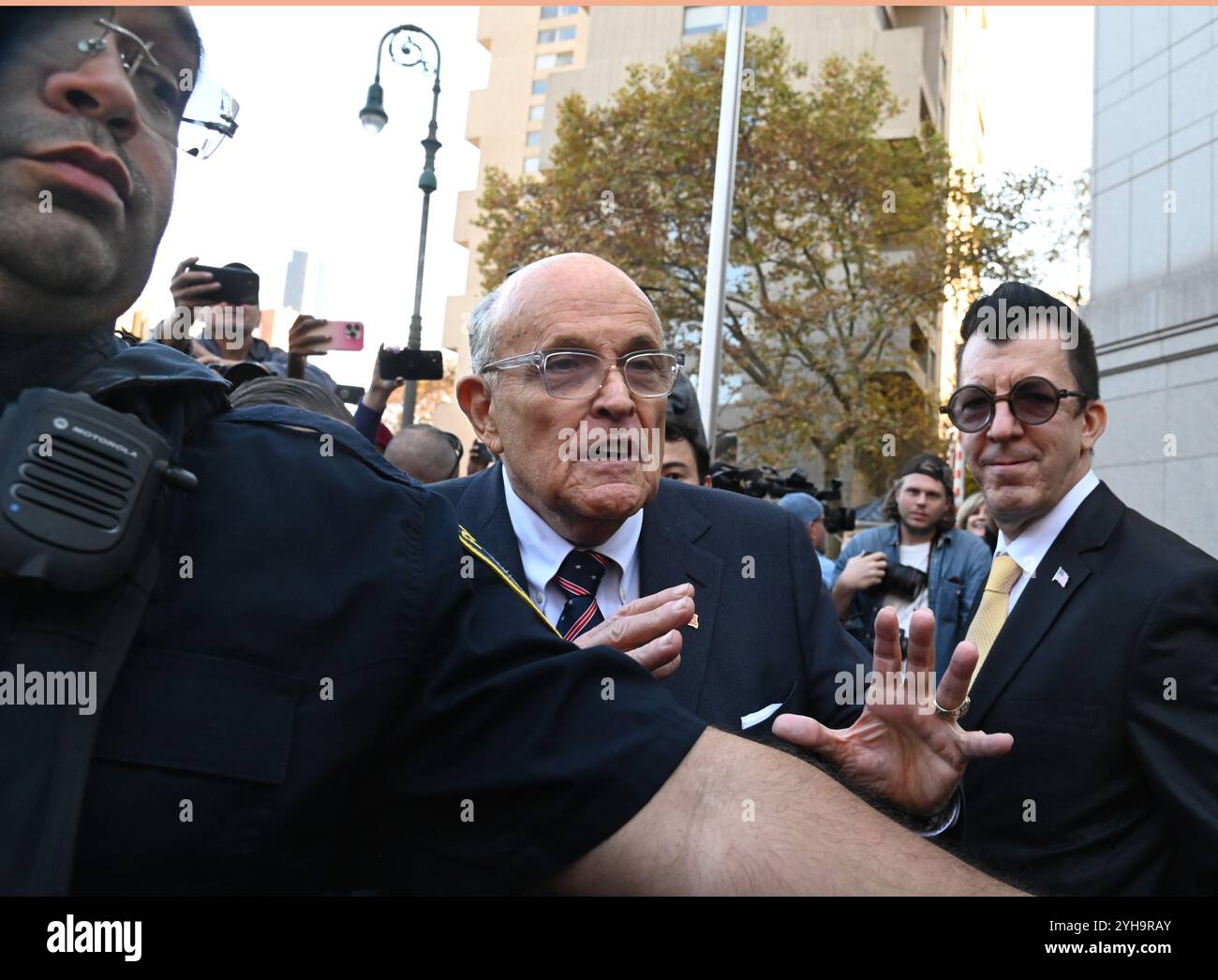 New York City, USA. 07th Nov, 2024. Former New York Mayor Rudy Giuliani ...