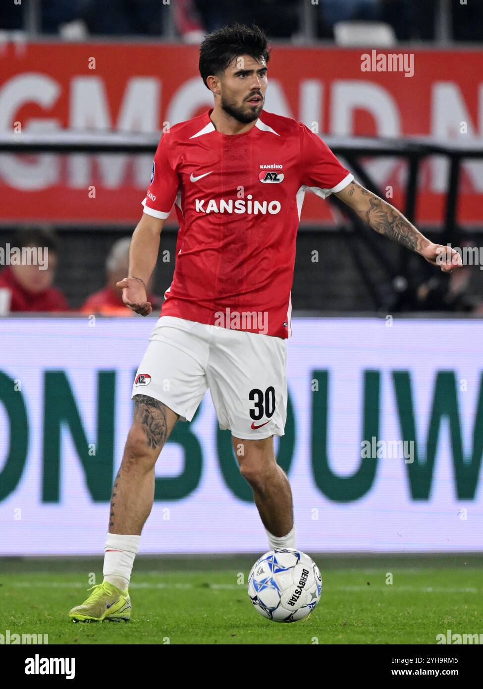 ALKMAAR - Denso Kasius of AZ Alkmaar during the Dutch Eredivisie match ...