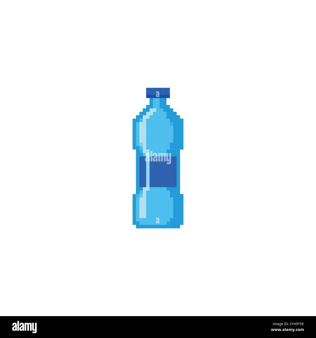 Pixel water bottle icon. Retro pixel icon plastic water bottle minimal ...