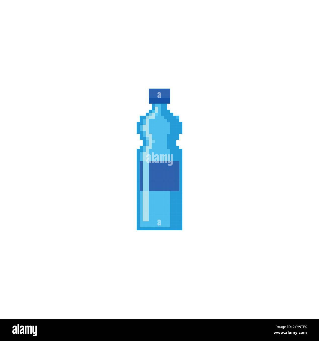 Pixel water bottle icon. Retro pixel icon plastic water bottle minimal ...