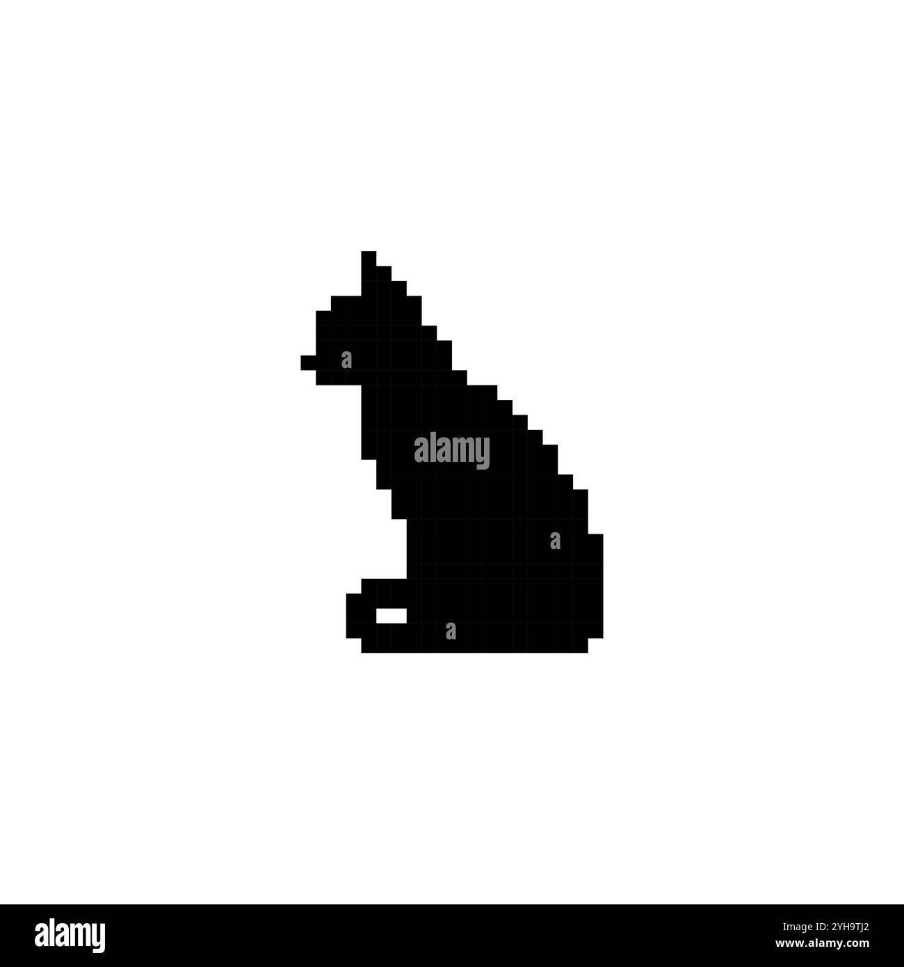 Pixelated cat silhouette. Black pixel cat icon Stock Vector Image & Art ...