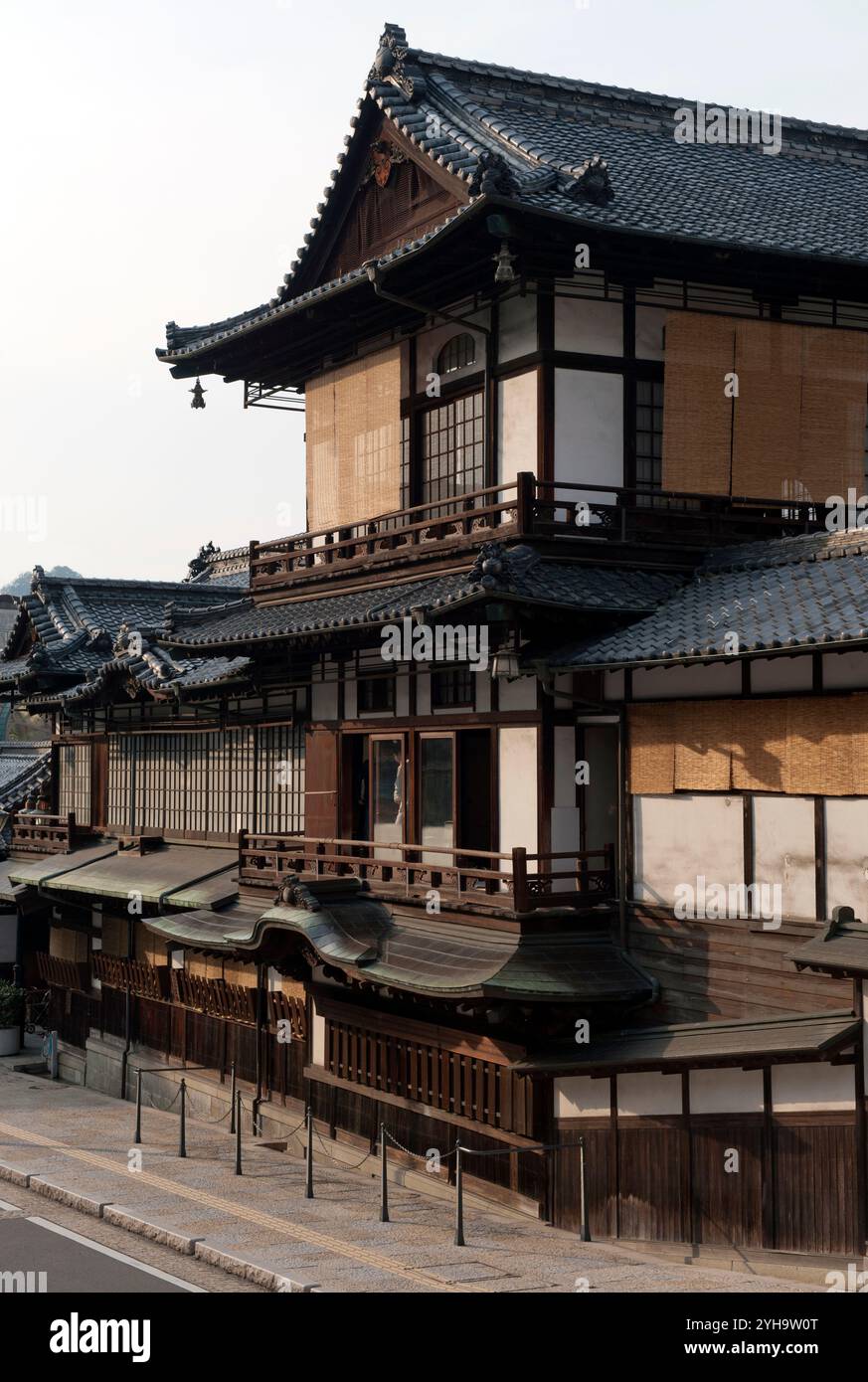 The "honkan," or main building, at Dogo Onsen hot spring spa bathhouse ...