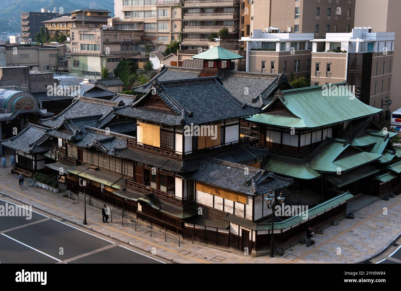 The "honkan," or main building, at Dogo Onsen hot spring spa bathhouse ...