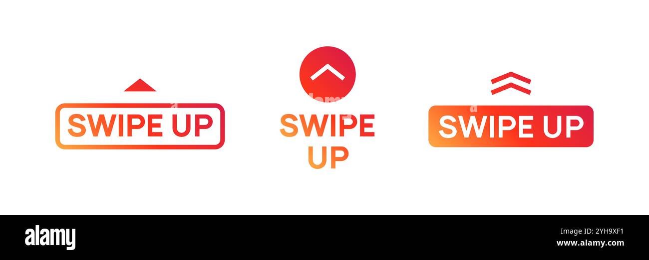 Swipe Up Arrow Vector Icon Social Media Story Drag Button Sign Action Graphic Design App Ui